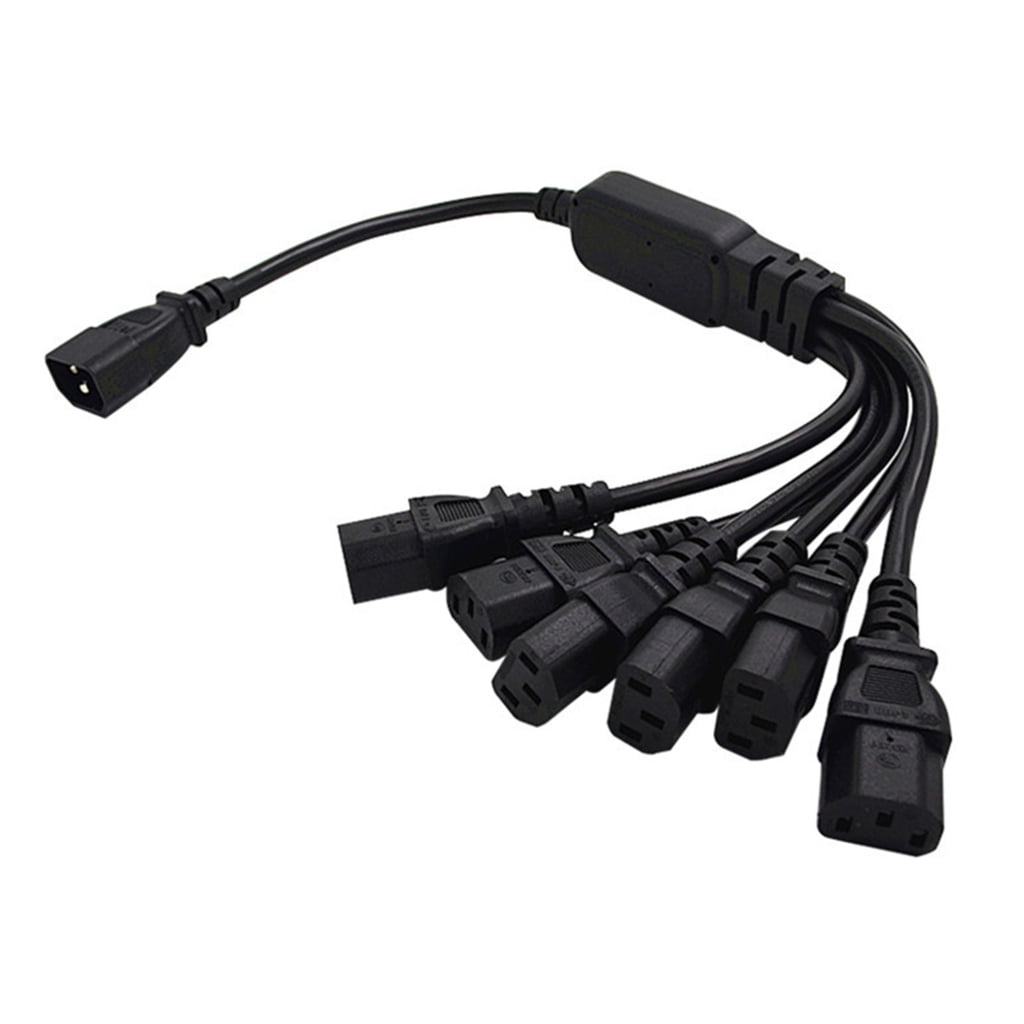 PDU Computer Monitor C14 to 6xC13 Power Cable for Multiple Device ...