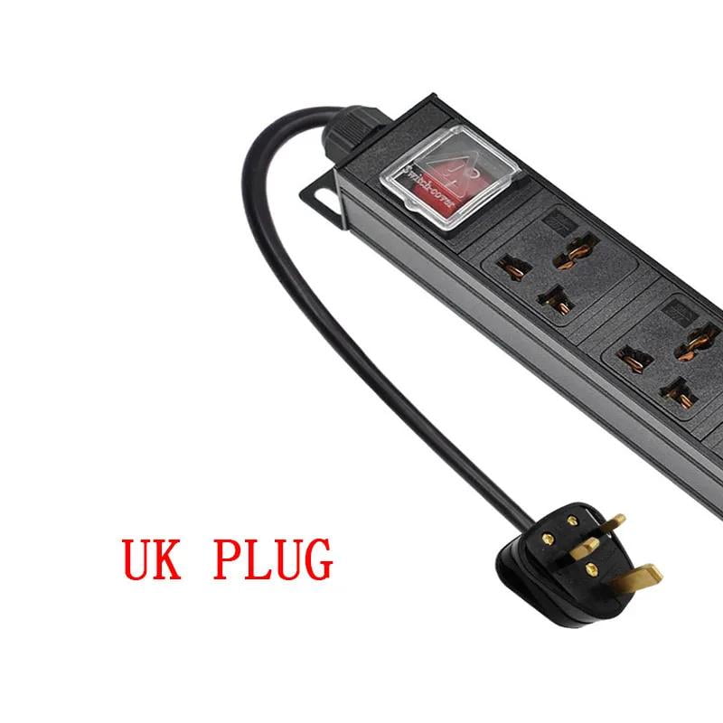 PDU Network Cabinet Rack Power Strip Distribution Outlet Units UK adaptation Universal Socket ...