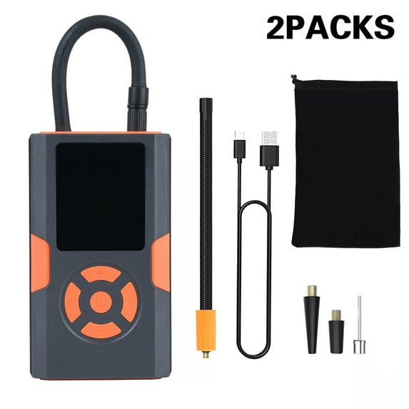 PDstation 2Pcs MQ01 Tire Inflator Portable Air Compressor, 5000mAh 150 PSI Air Compressor for ...