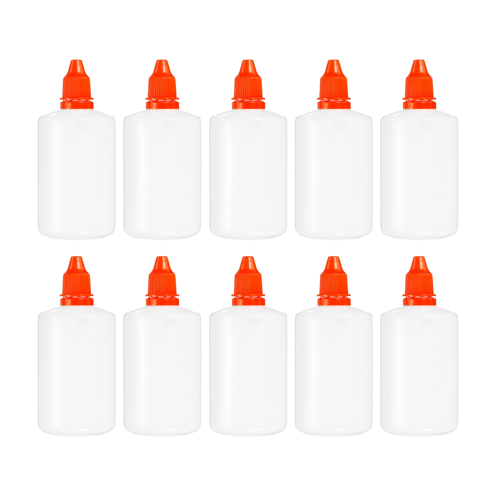 PE 100ml Liquid Dropper Bottle Eye Dropper Container with Cap, Orange ...
