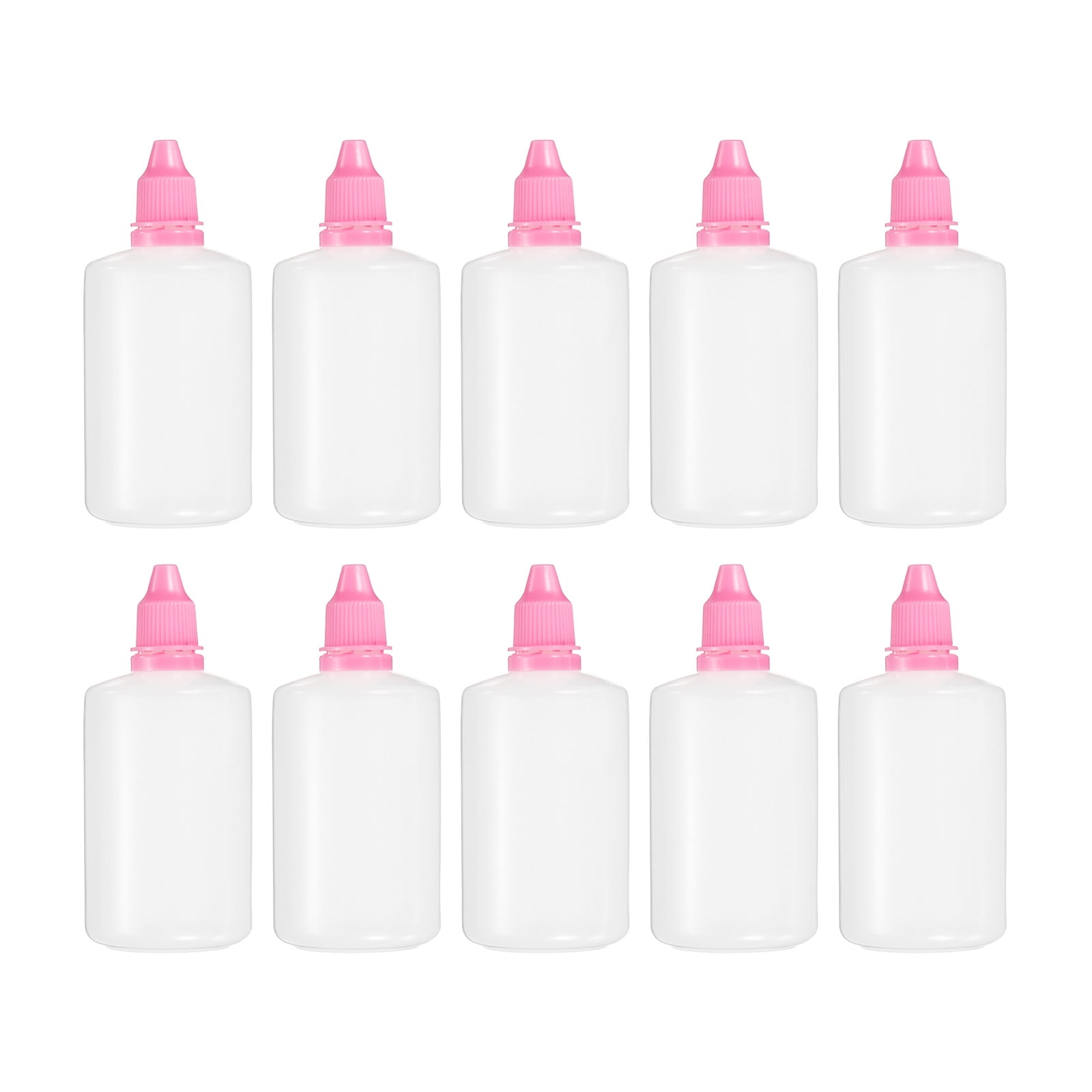 PE 100ml Liquid Dropper Bottle Eye Dropper Container with Cap, Pink 10 ...