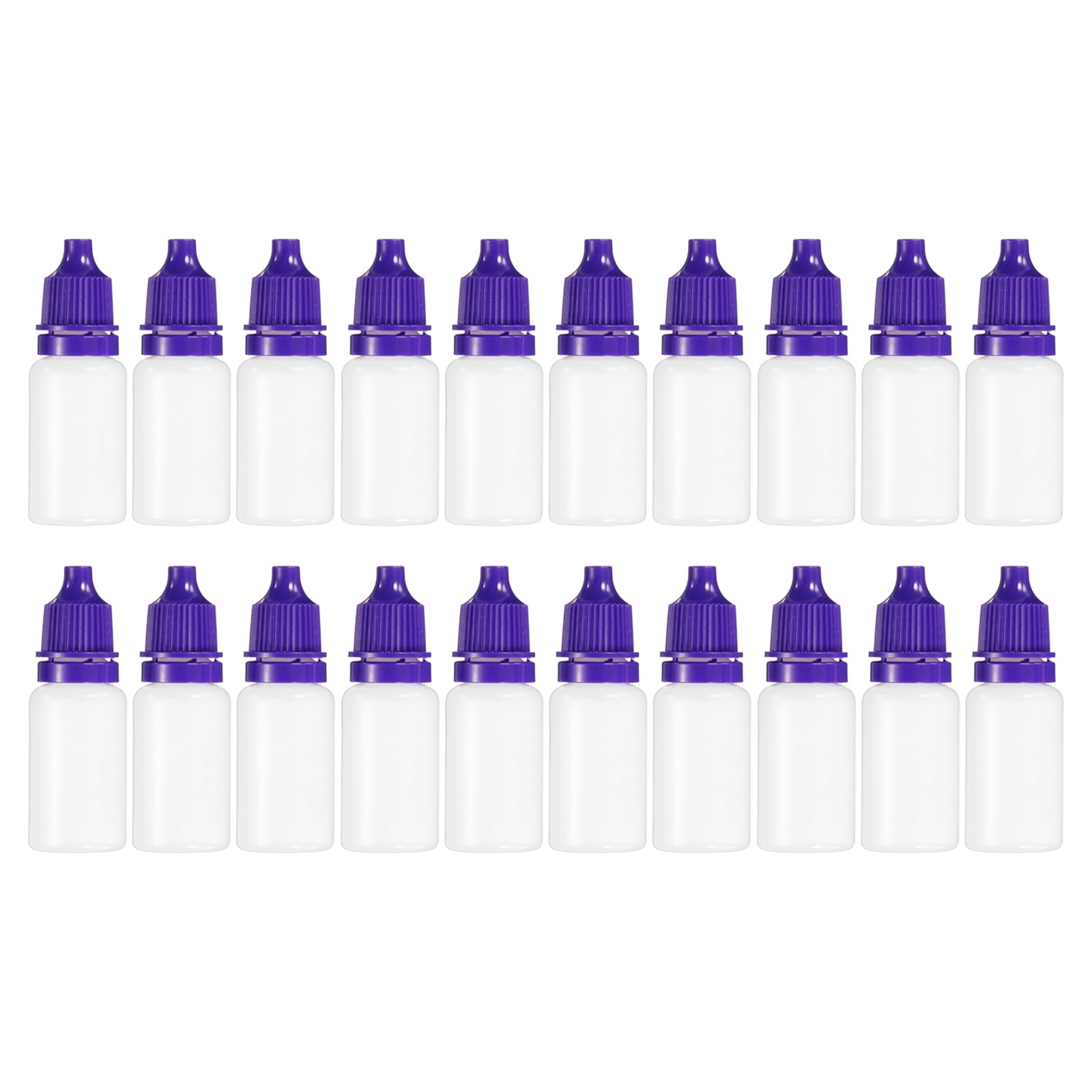 PE 10ml Liquid Dropper Bottle Eye Dropper Container with Cap, Purple 20 ...