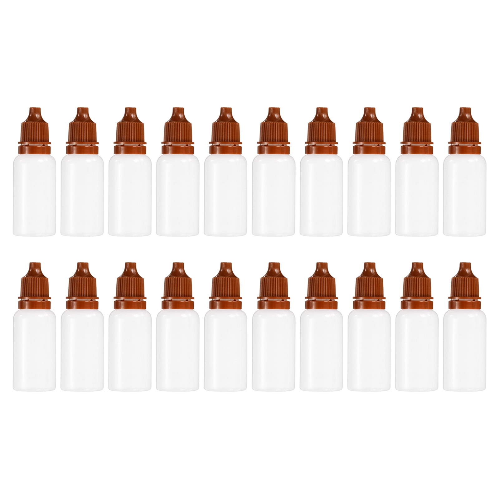PE 15ml Liquid Dropper Bottle Eye Dropper Container with Cap, Coffee 20 ...