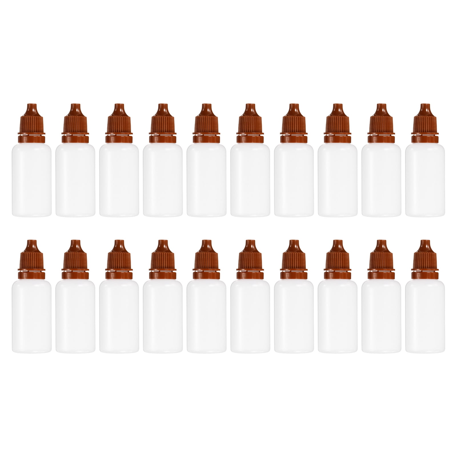 PE 20ml Liquid Dropper Bottle Eye Dropper Container with Cap, Coffee 20 ...