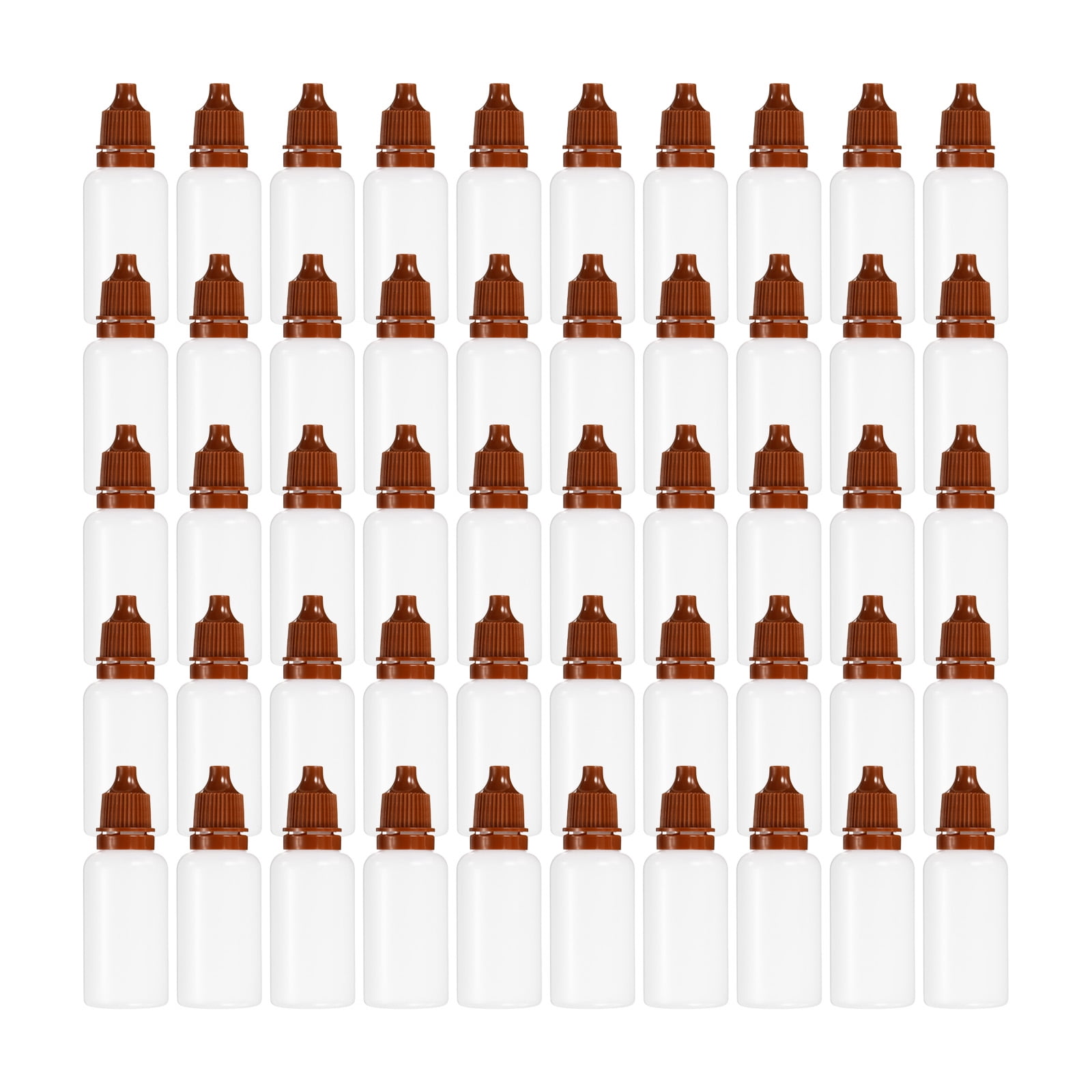 PE 20ml Liquid Dropper Bottle Eye Dropper Container with Cap, Coffee 50 ...