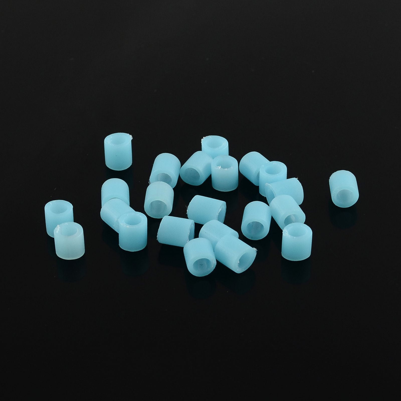 PE Fuse Beads DIY Melty Beads Tube Light Sky Blue 5x5mm Hole: 3mm about ...