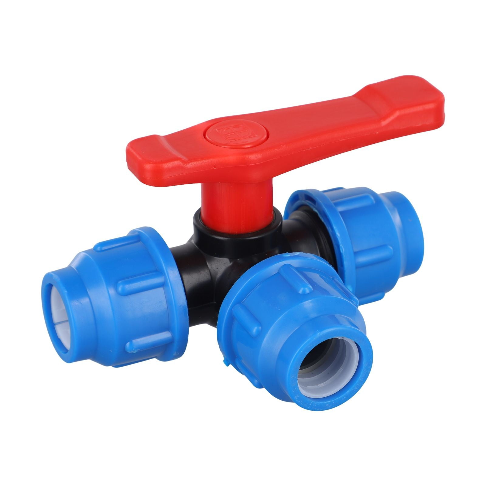PE Pipe 3-Way Ball Valve 20/25/32/40/50mm Plastic Valve Ball Valve ...