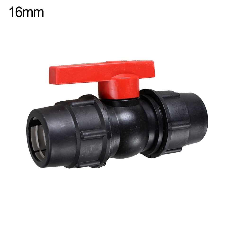 PE Pipe Ball Valve with External Thread, 16-63mm Diameter, Black+Red ...