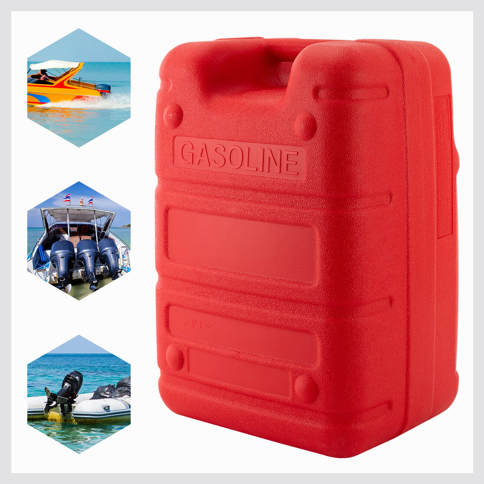 PE Plastic Marine Fuel Tank 12.99*10.63*18.11in 6.34 Gallons for Most ...