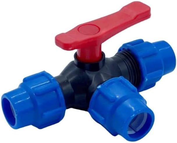 PE Three-way Fast Connection Valve, for Agricultural Garden Tap Water ...