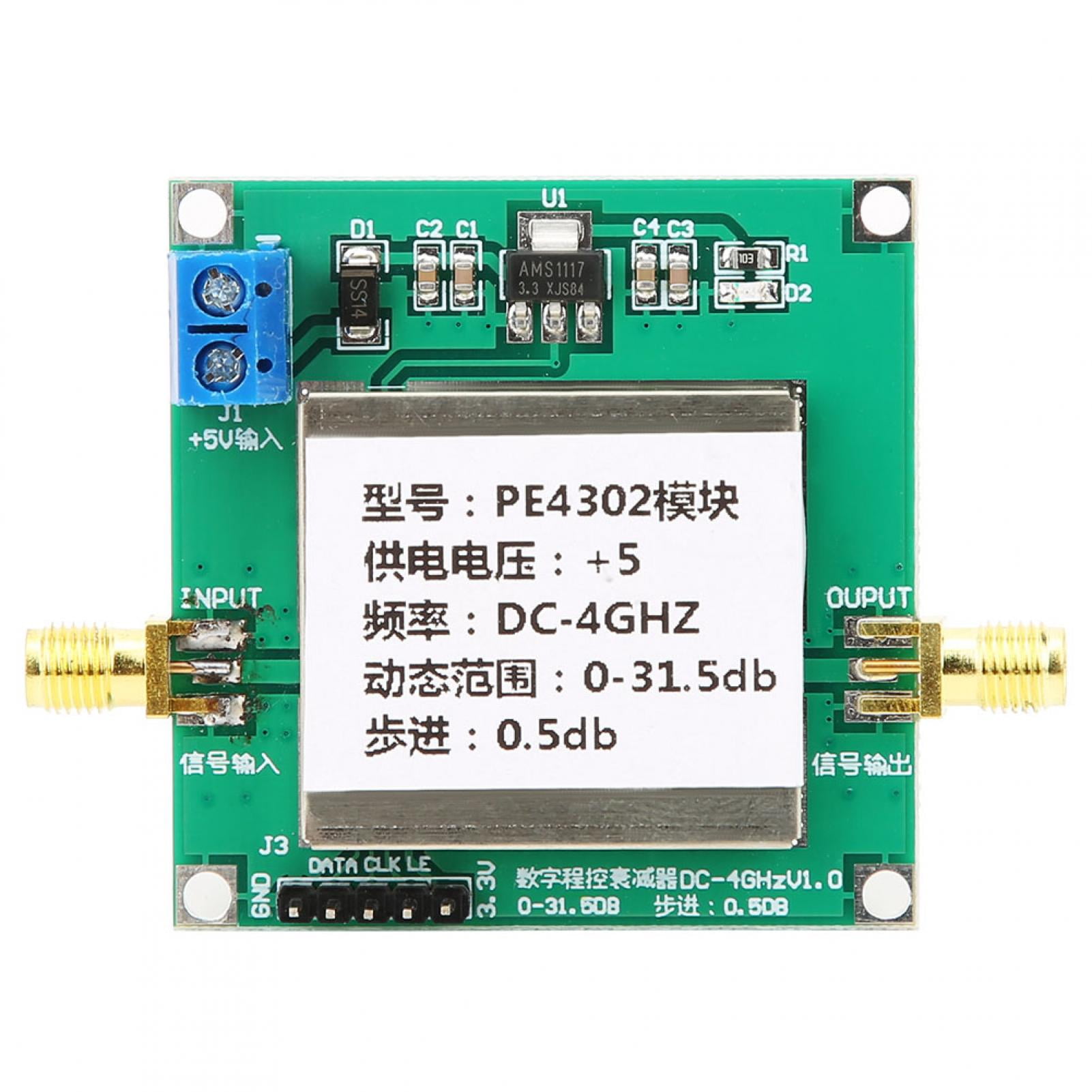 PE4302 Digital RF Attenuator Module RF High Linearity 0.5dB Stepping Module - Walmart.com