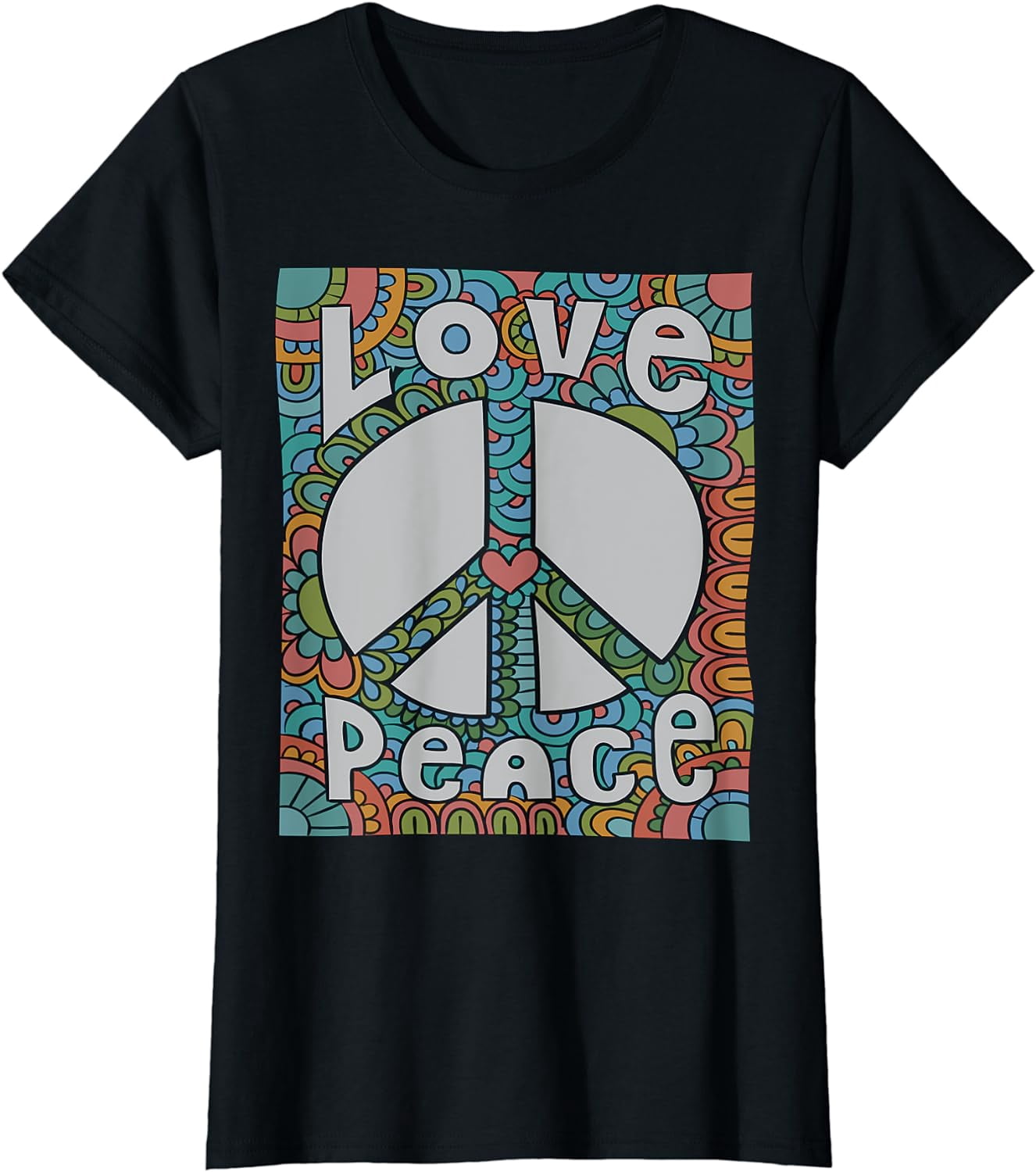 PEACE SIGN LOVE T Shirt 60s 70s Tie Die Hippie Costume Shirt - Walmart.com