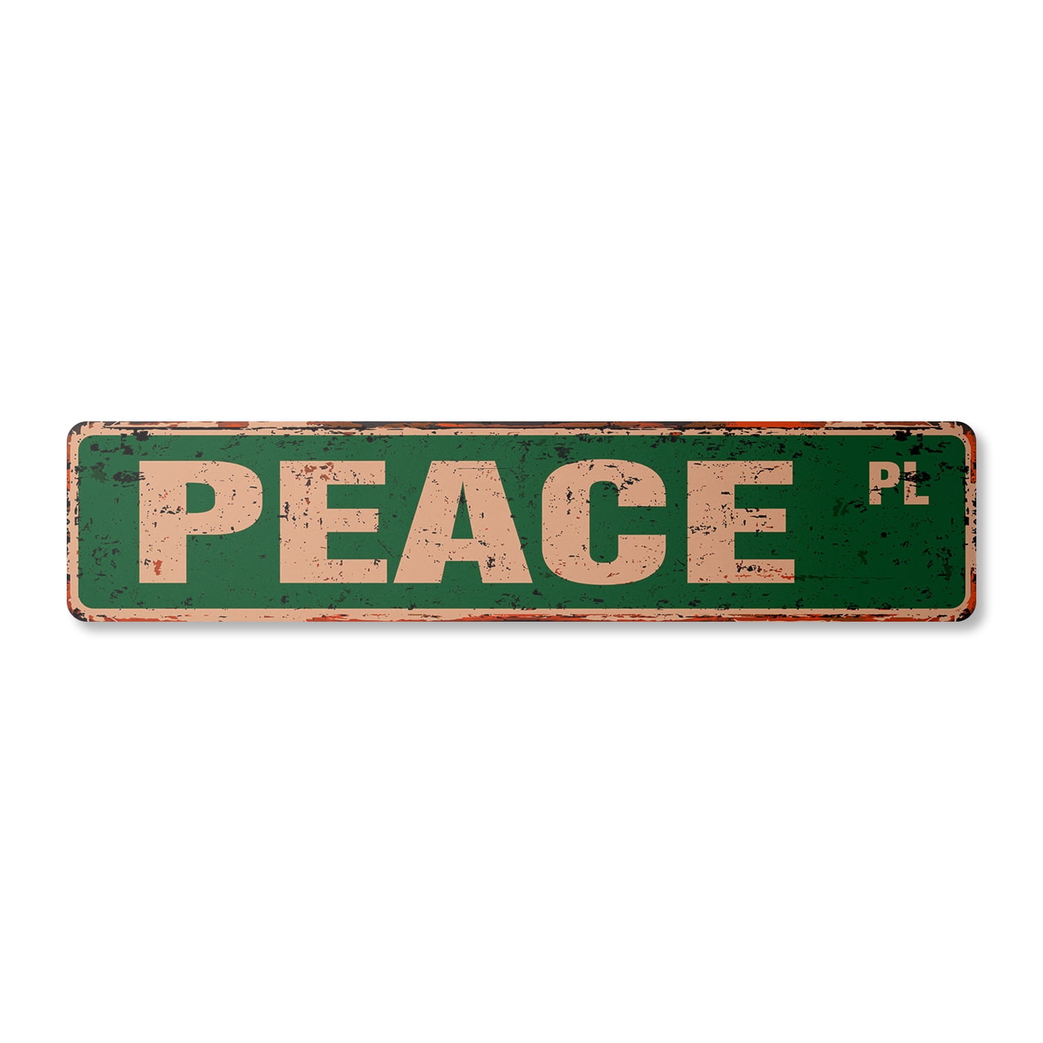 PEACE Vintage Plastic Street Sign st hippy hippie peacenik symbol ...