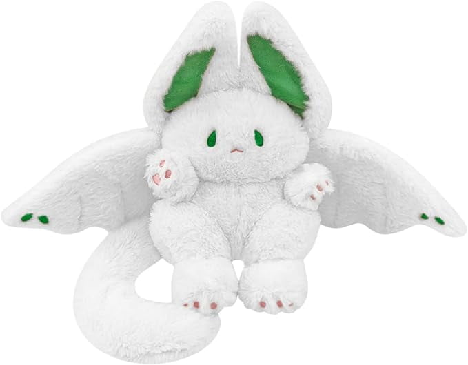 PEACH CAT Cute White Bat Bunny Plush Pillow Kawaii Bat Rabbit Stuffed ...