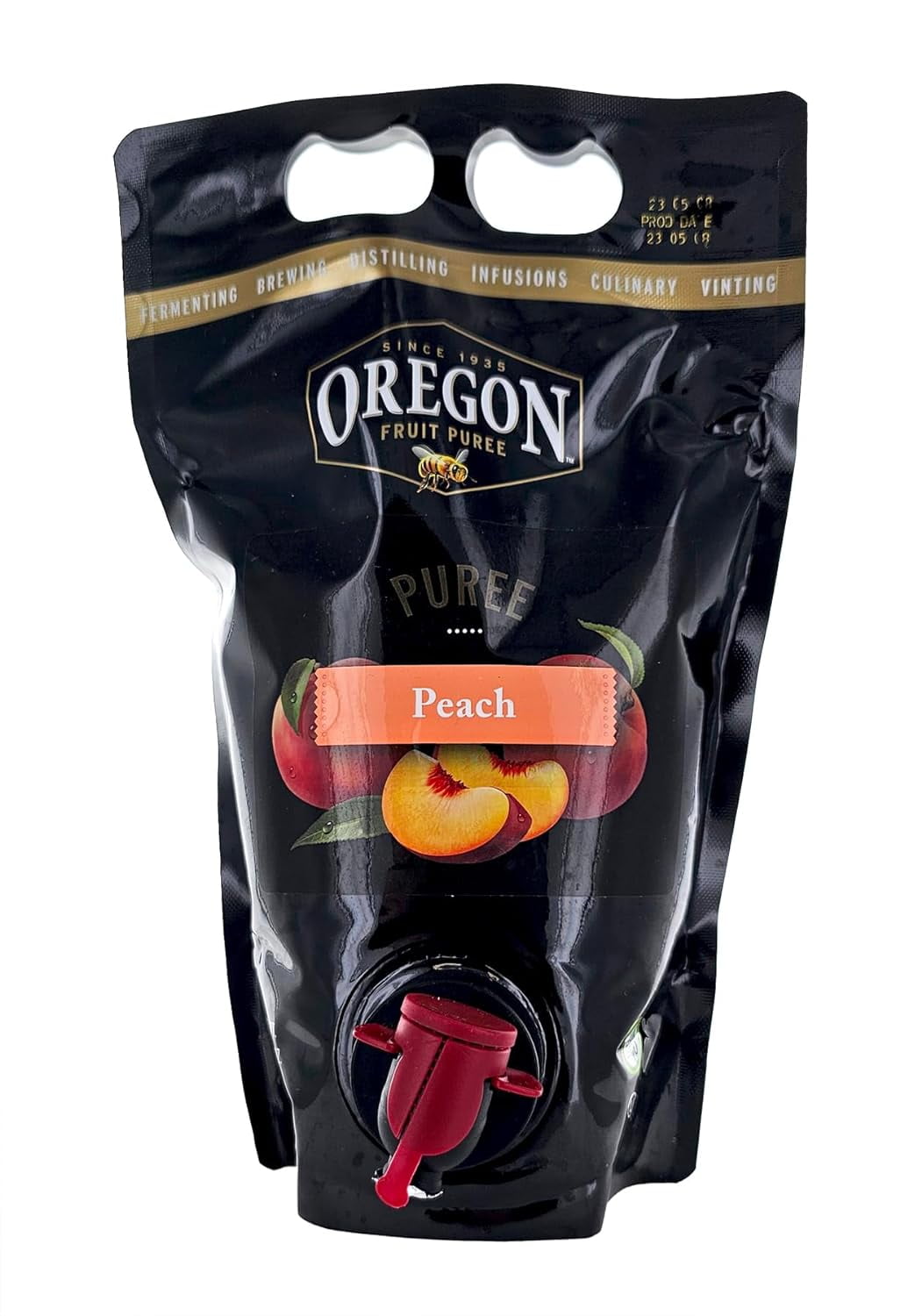 PEACH PUREE Fruit Products 49oz Dispenser Bladder for Wine Beer Mead ...