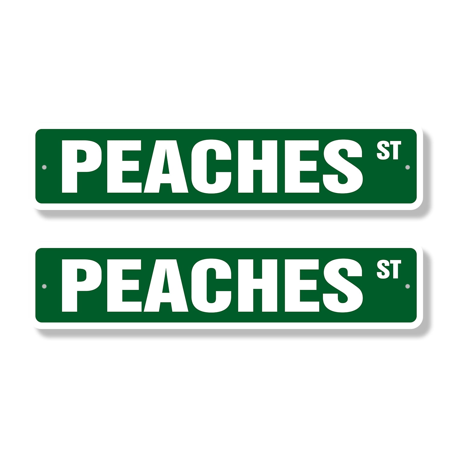 PEACHES Classic Street Sign (2 Pack) orchard fruit trees georgia ...