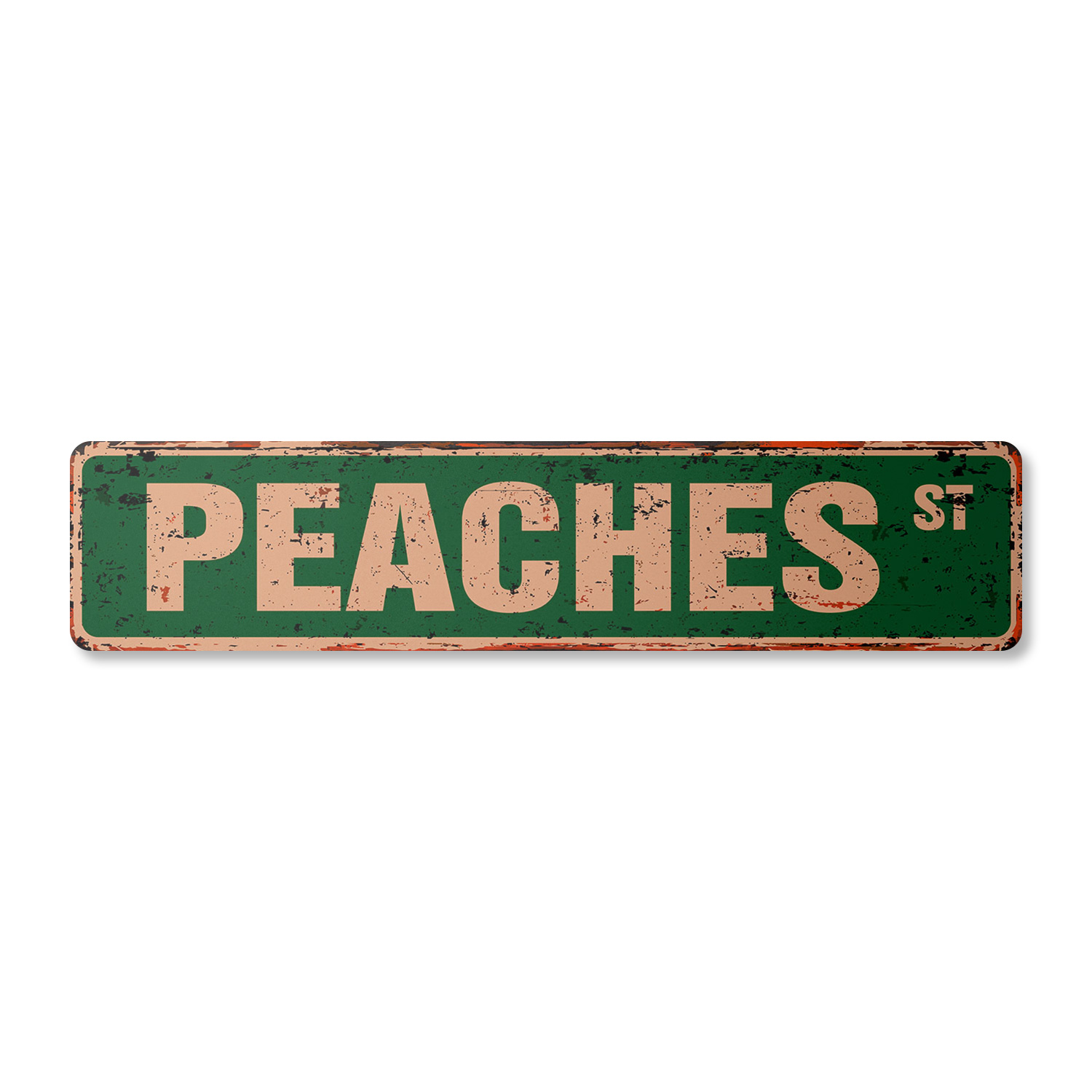 PEACHES Vintage Aluminum Street Sign orchard fruit trees georgia ...