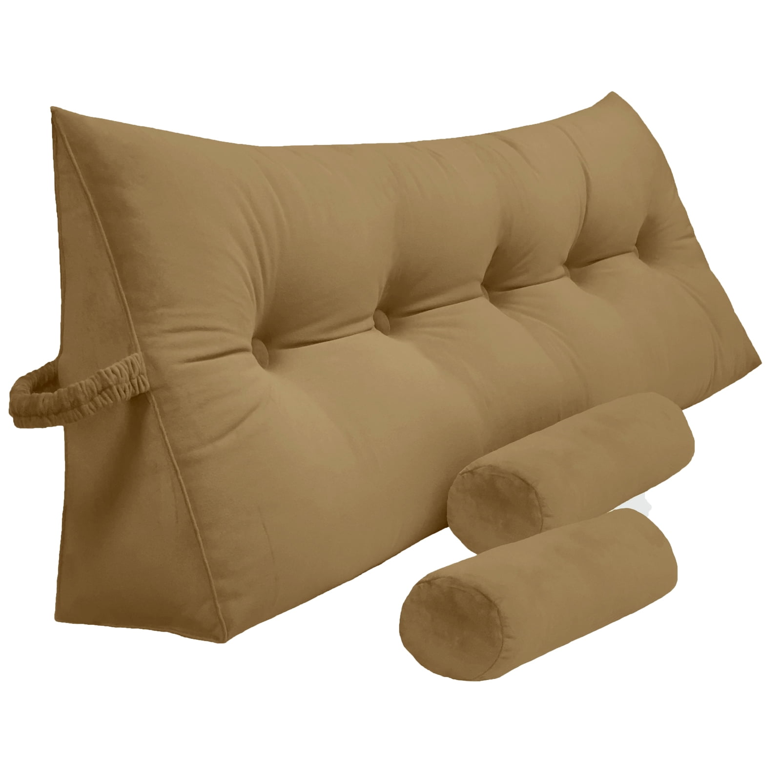 PEACHWELL Triangular Reading Bed Rest Pillow Large Bolster Cushion ...