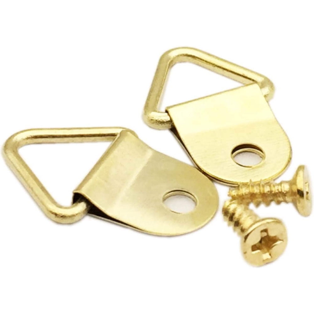PEACNNG 100 Pack Small Triangle Ring Steel Picture Hangers with Screws ...