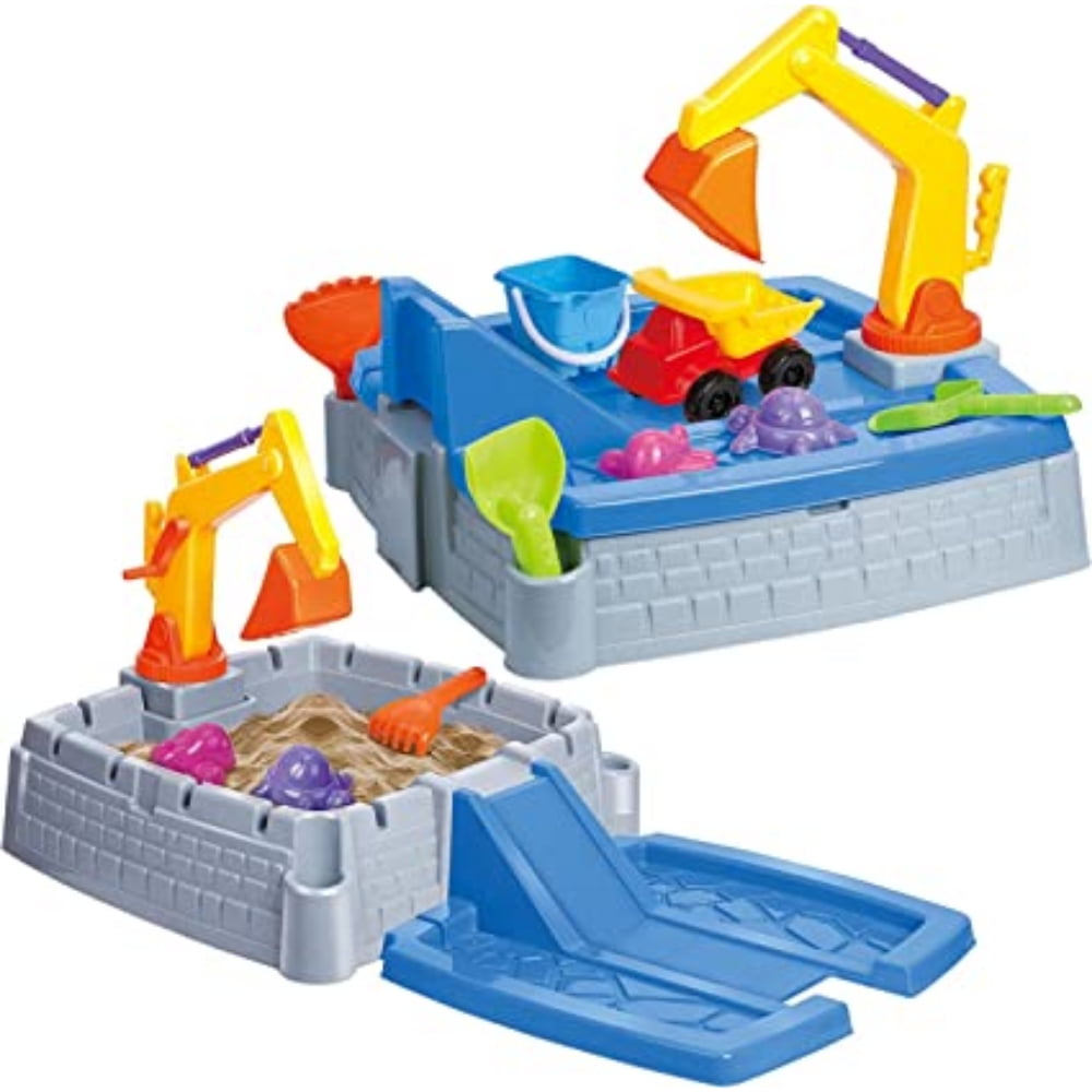 PEACNNG 2 in 1 Kids Sand Box Water Table Outdoor Garden Play Set Truck ...