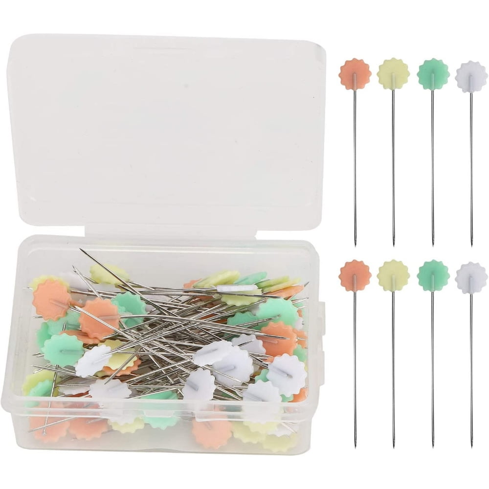 PEACNNG 2 x Clover Flower Head Pins Boxed, 100 Per Pack flower love pin ...