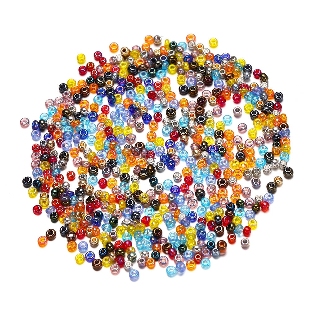 PEACNNG 24000 Pcs 2mm Seed Beads, Small Glass Tube Beads for Embroidery ...