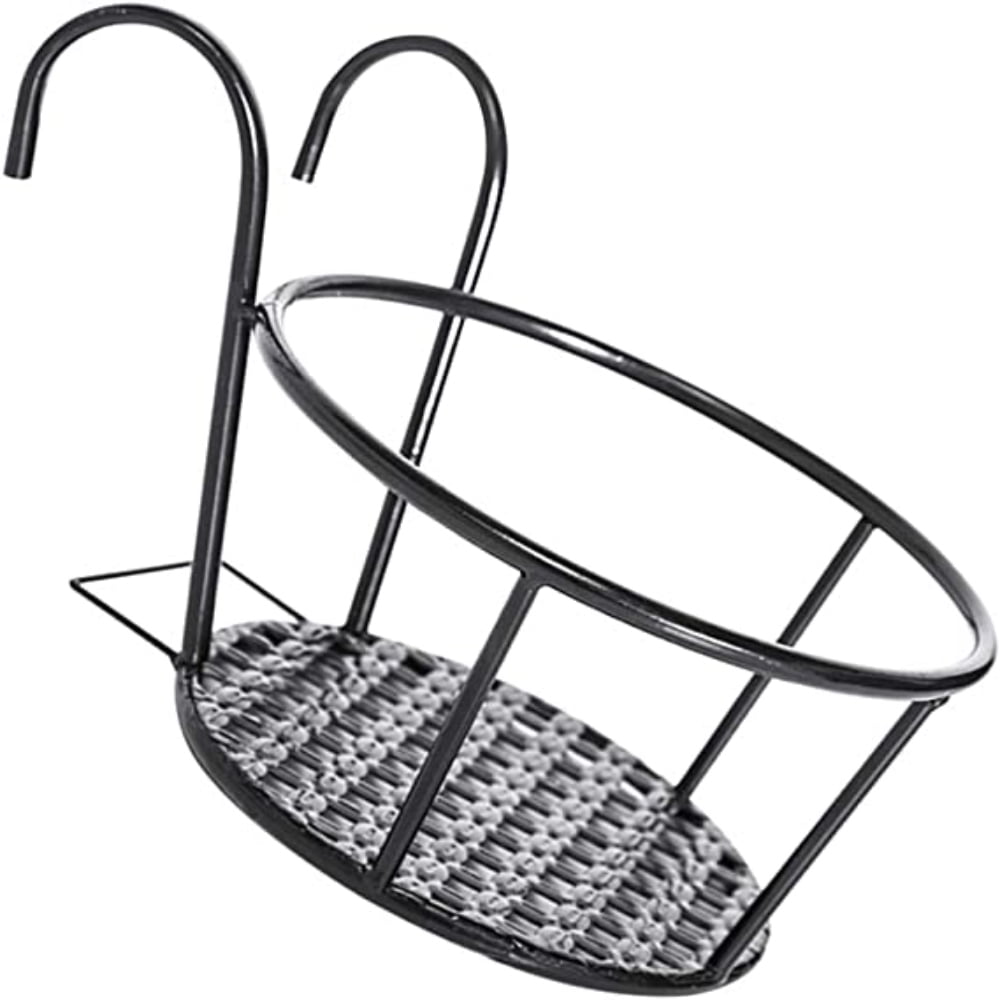 PEACNNG 3 pcs Over Deck Rail Planter Hanging Flower Pot Holder Railing ...