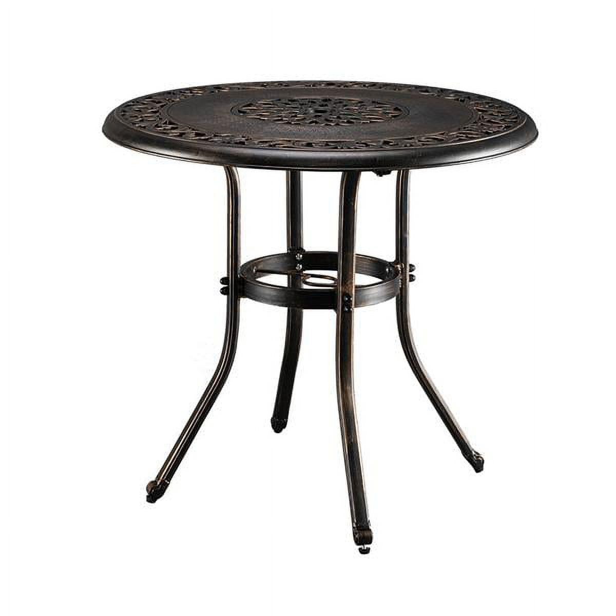 PEACNNG 32*32*29" Outdoor Cast Aluminum Round Dining Table - Walmart.com
