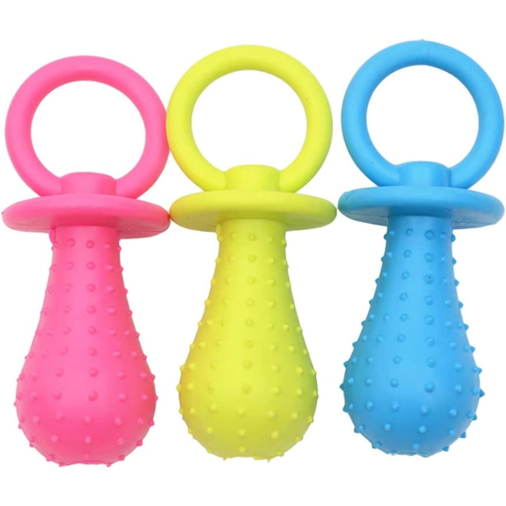 PEACNNG 3PCS Dog Cat Pet Puppy Pacifier Toy with Bell Insided Tooth ...
