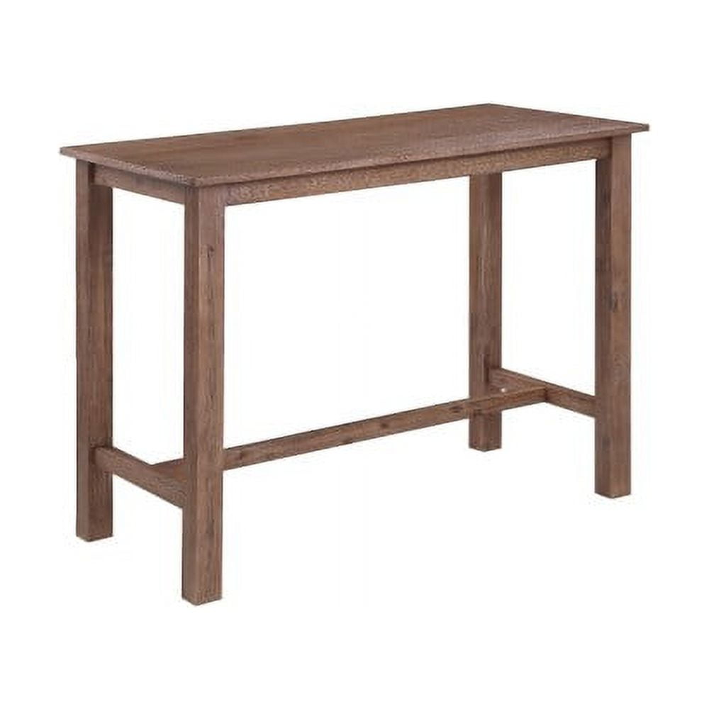 PEACNNG 47 Inch Rectangular Counter Height Pub Table, Rubberwood, Wire ...