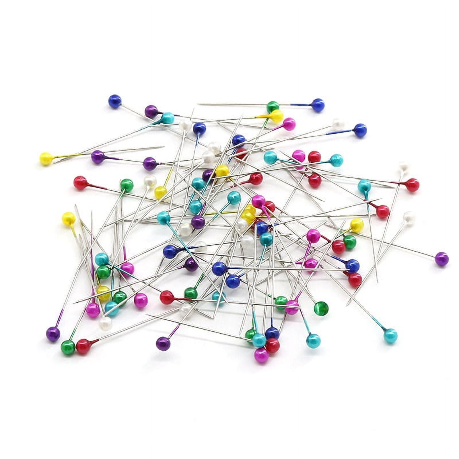 PEACNNG 600PCS Sewing Pins Straight Pin for Fabric, Pearlized Ball Head Quilting Pins Long 1 ...