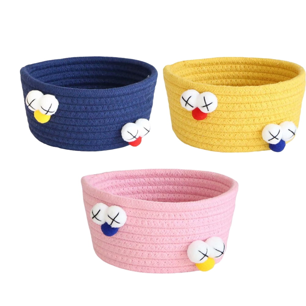 PEACNNG Adorable Eyes, Cartoon Desktop Storage Basket with Cute Big ...