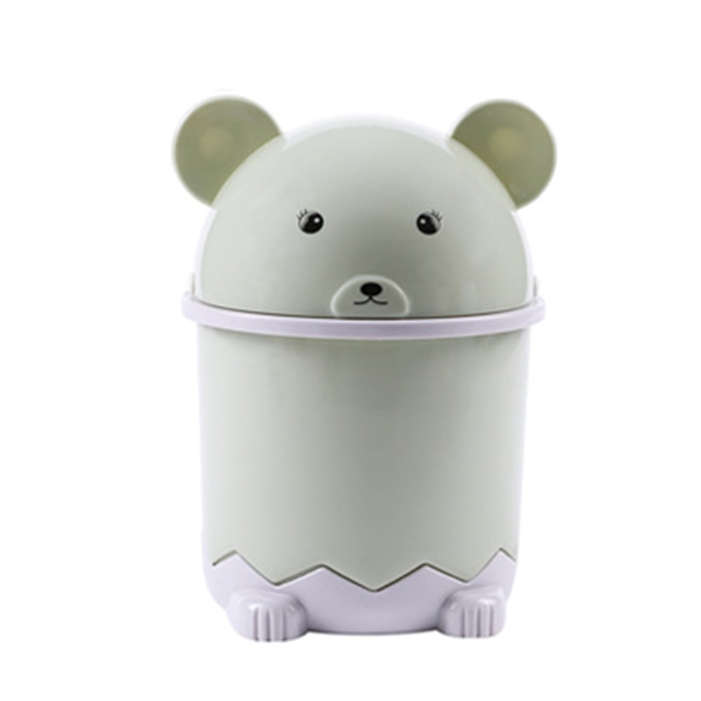 PEACNNG Adorable Panda Flip Top Trash Can - Cartoon Storage Solution ...