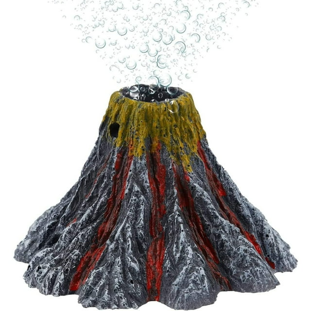 PEACNNG Aquarium Volcano Bubbler Decorations - Fish tank Volcano Air ...