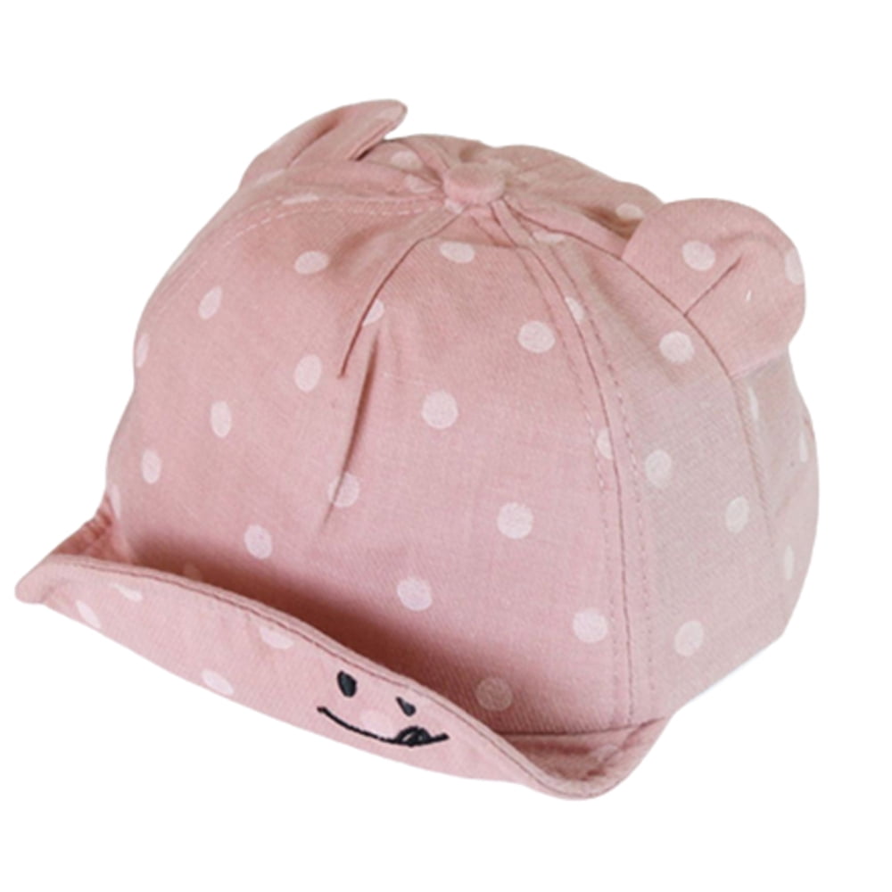 PEACNNG Baby Hats Summer Kids Cotton Peaked Cap Toddler Cute Dot Girls ...