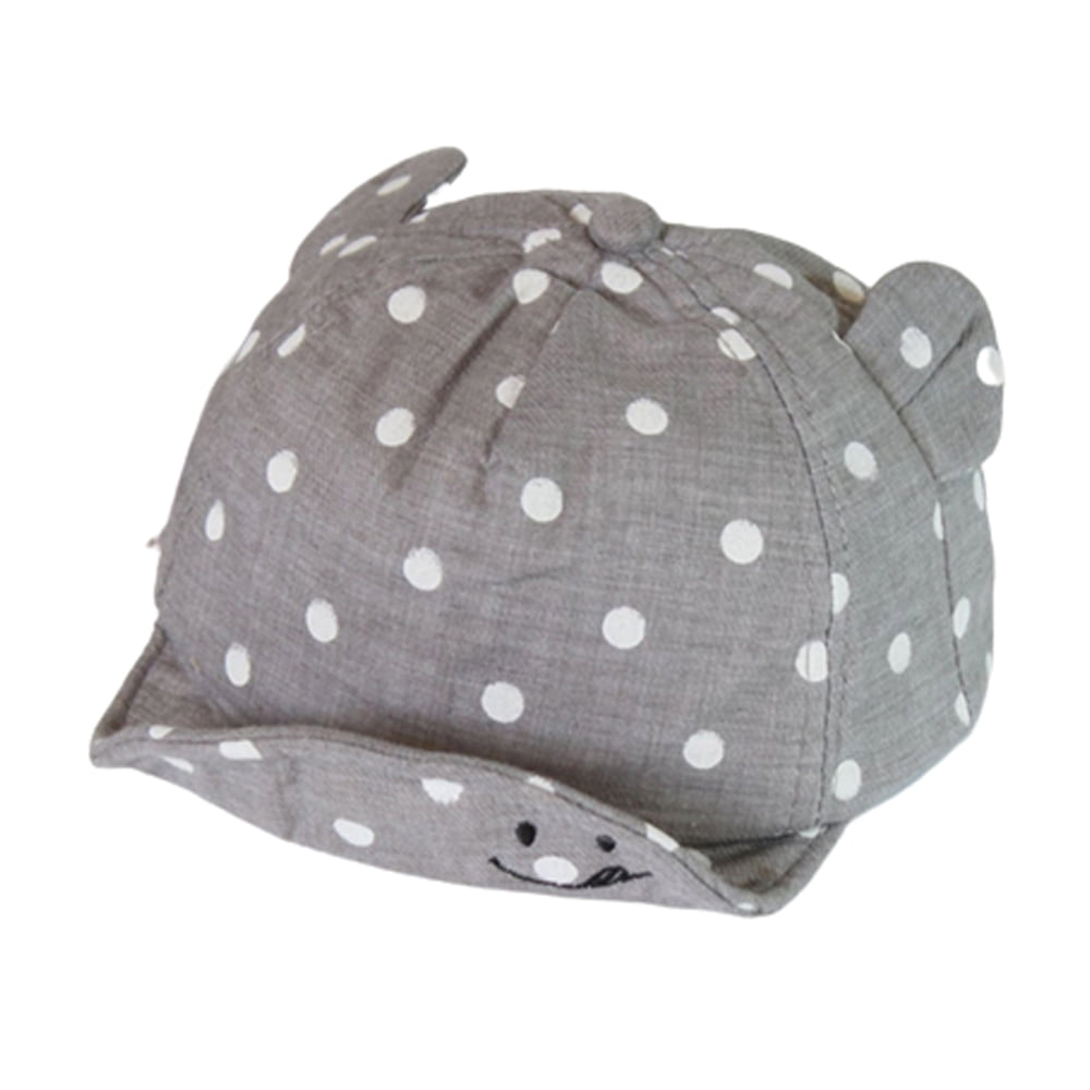 PEACNNG Baby Hats Summer Kids Cotton Peaked Cap Toddler Cute Dot Girls ...