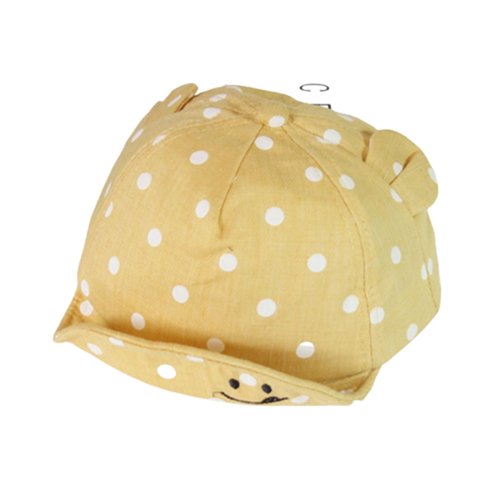 PEACNNG Baby Hats Summer Kids Cotton Peaked Cap Toddler Cute Dot Girls ...
