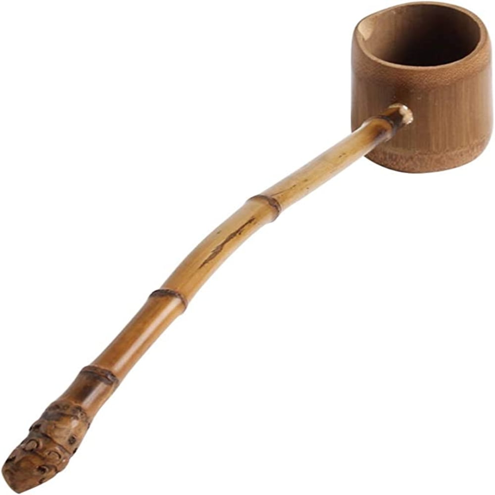 PEACNNG Bamboo Water Ladle Japanese Style Long Handle Hishaku Bailer ...