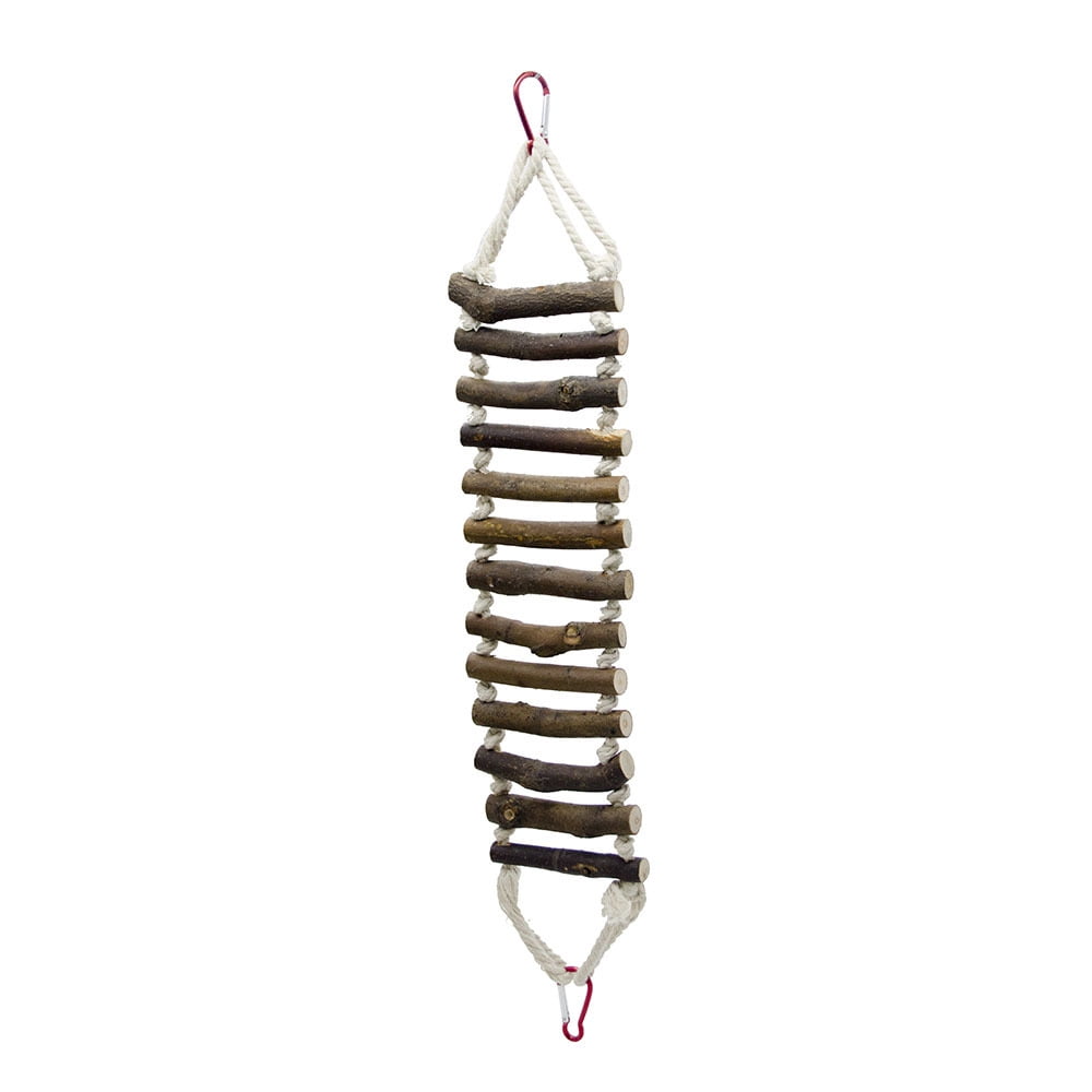 PEACNNG Bird Toy, Wooden Ladder, Wooden Rope Ladder with Rope, Swing ...