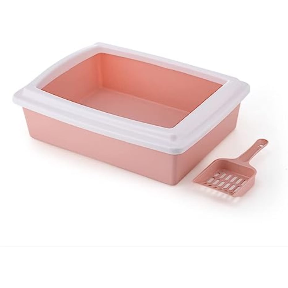 PEACNNG Cats Litter Box with Scoop Pet Toilet Anti Splash Kitten Bedpan ...