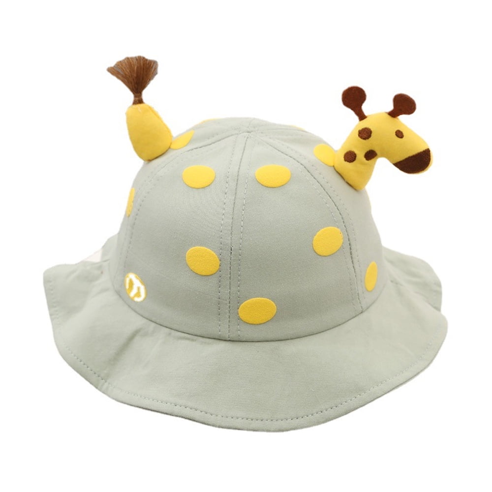 PEACNNG Cute Spring Summer Cartoon Giraffe Baby Bucket Hat Cotton ...