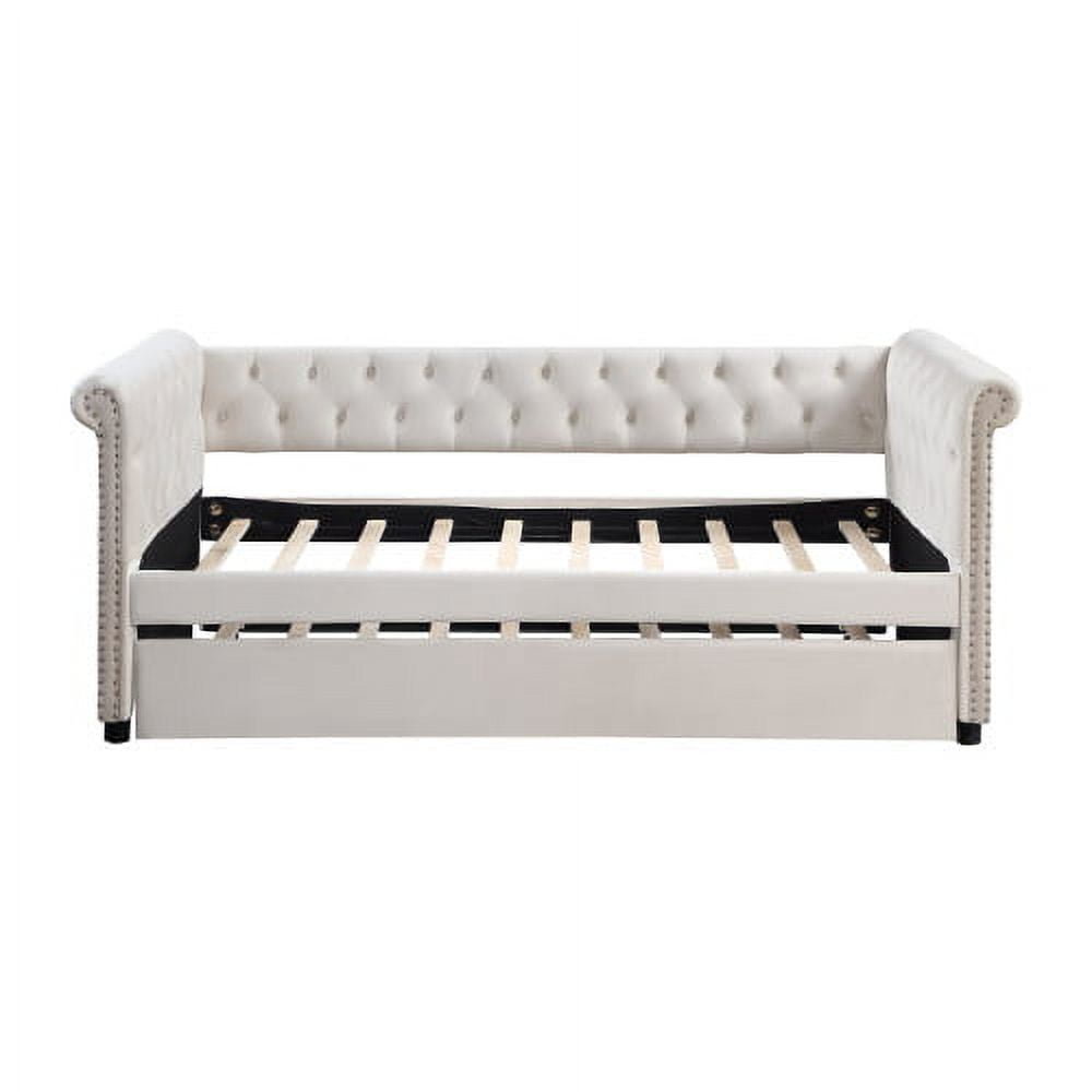 PEACNNG Daybed with Trundle Upholstered Tufted Sofa Bed, with Beautiful ...