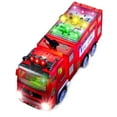 PEACNNG Electric Fire Truck Toy, 4D LED Lights, Real Siren Sounds ...