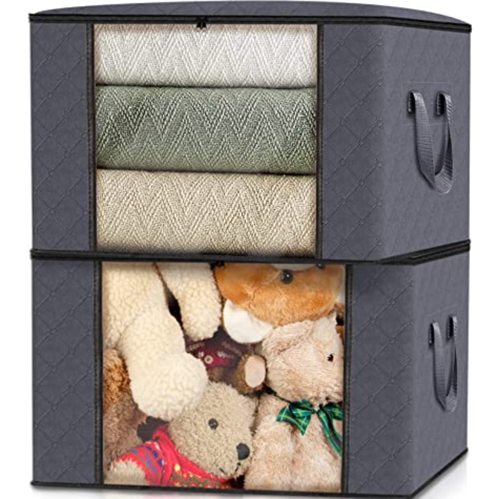 PEACNNG Foldable Blanket Storage Bags, Storage Containers for ...