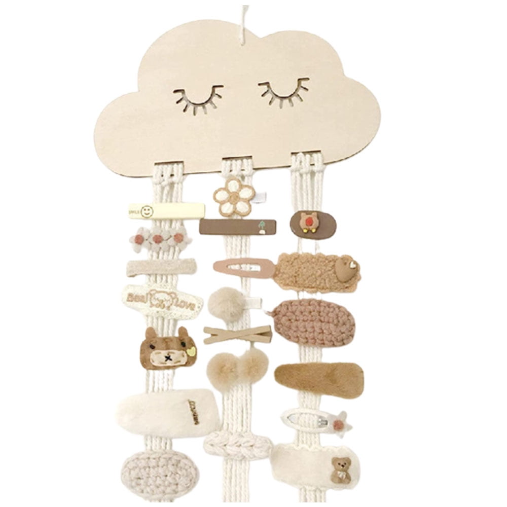 PEACNNG Hair Bow Holder Hand-Woven Hair Accessories Organizer, Girls ...