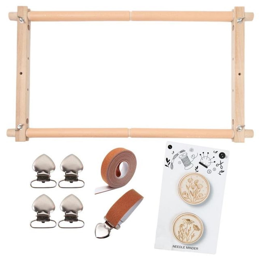 PEACNNG Hoop Stand Rectangle Embroidery Hoop Frame Rotated Cross Needle ...