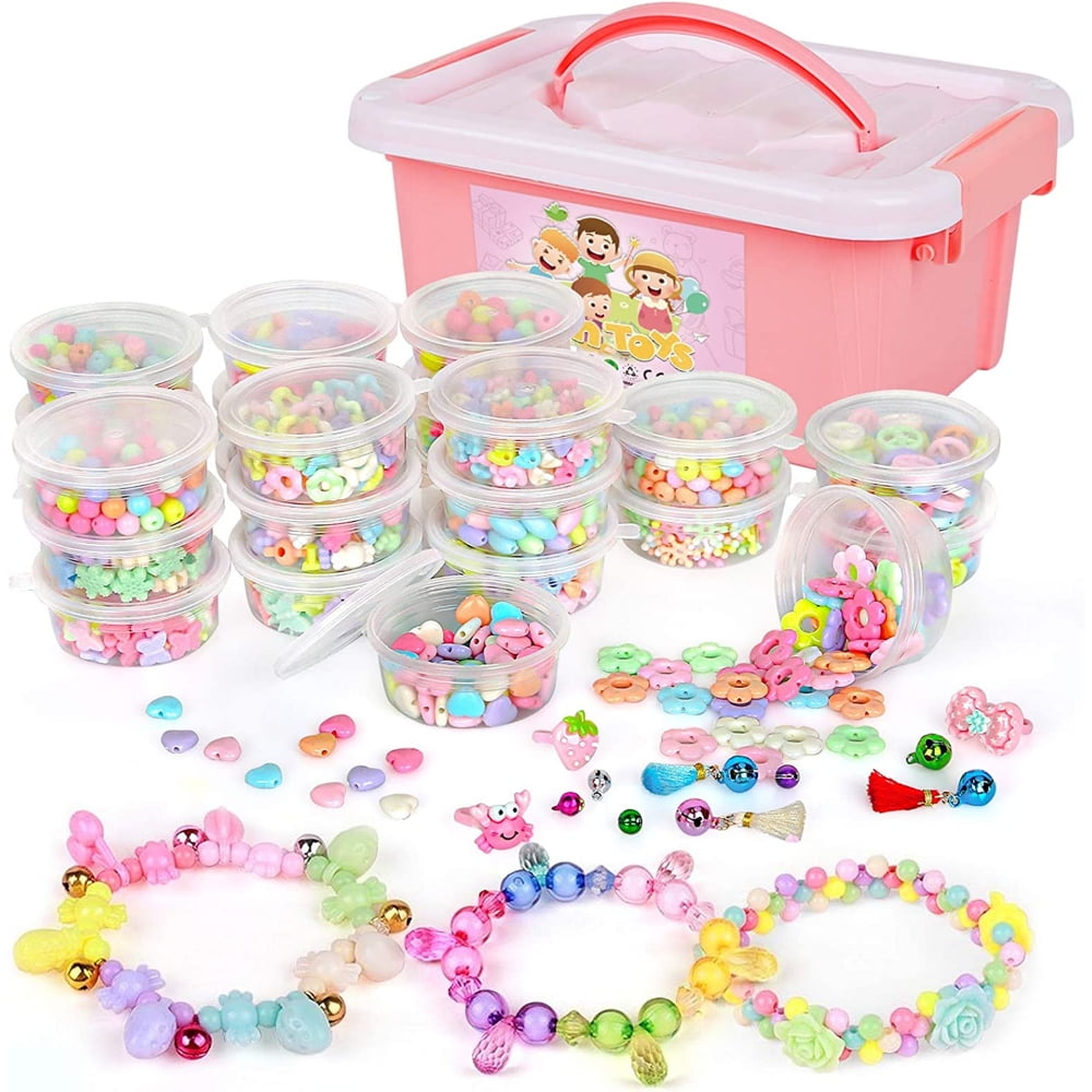 PEACNNG Kids DIY Beads Set, 2000 Pieces Bead Bracelet for Bracelet ...