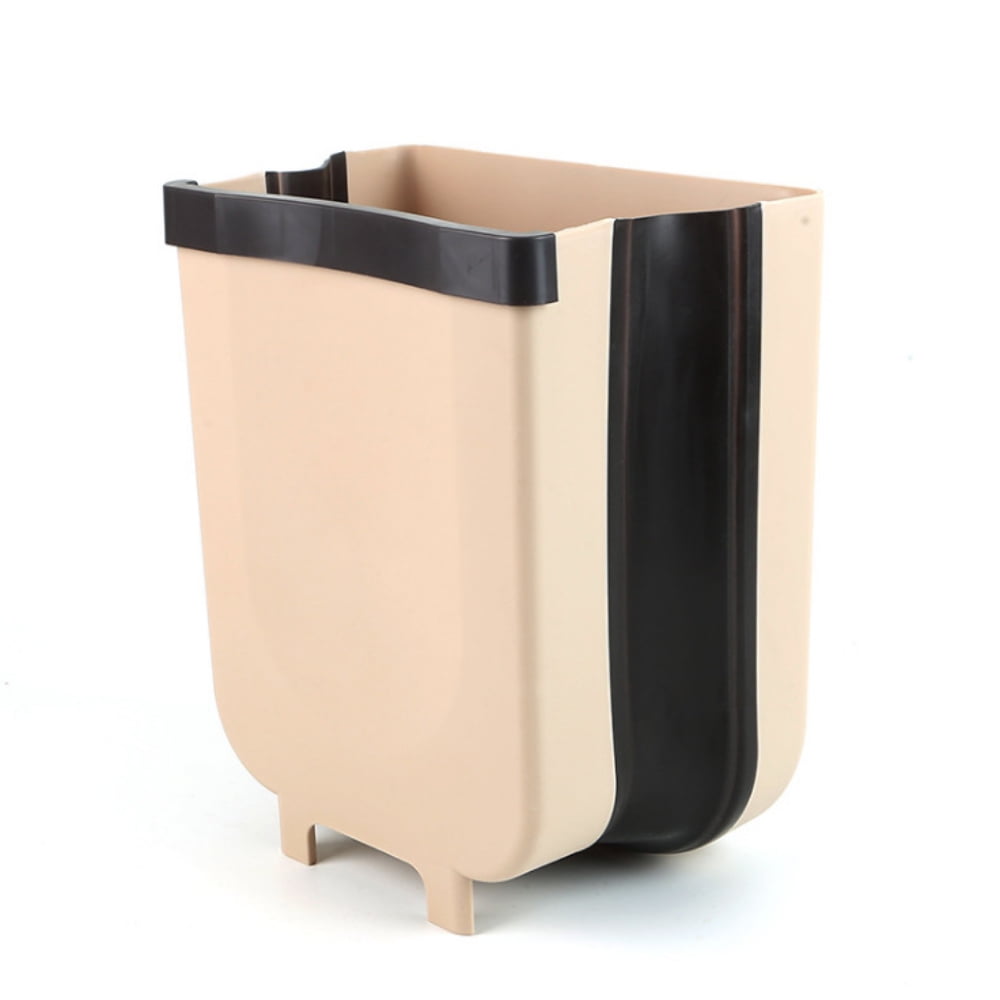 PEACNNG Kitchen folding trash can wall-mounted household cabinet door ...