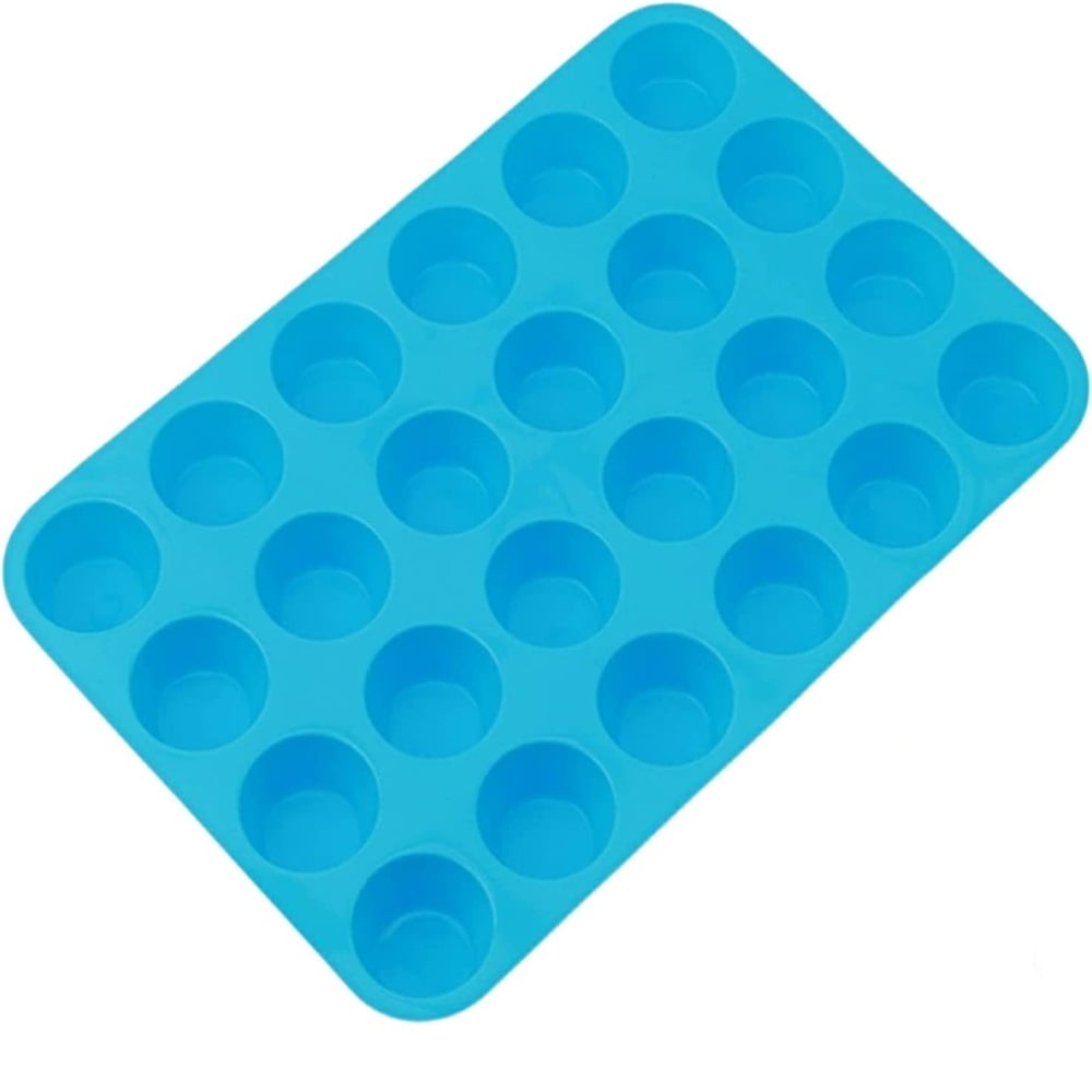 PEACNNG Large Mini Muffin Pans - 24 Cup Jumbo Silicone Pan for Cupcakes ...