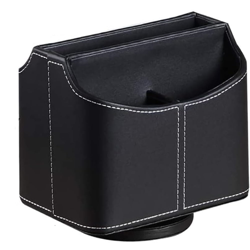 PEACNNG Leather Remote Control Holder, 360 Degree Spinning Desk TV ...